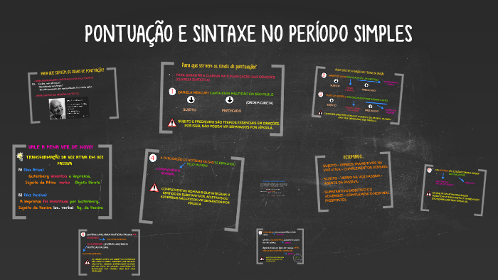 PONTUAÇÃO E SINTAXE NO PERÍODO SIMPLES by Maria Clara Fonseca on Prezi