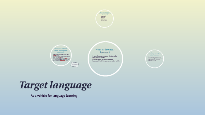 Target language as a vehicle for language learning by Ben Salah