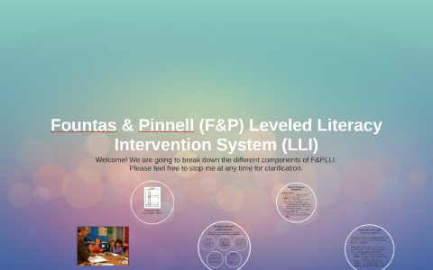 Fountas & Pinnell Leveled Literacy Intervention System (LLI) by Erika ...