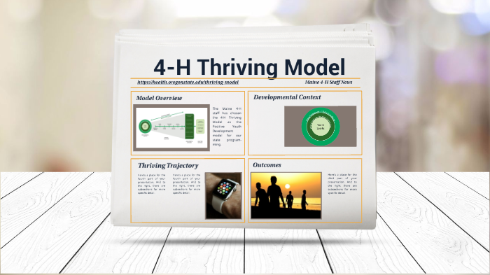 4-H Thriving Model by Mari Glatter on Prezi