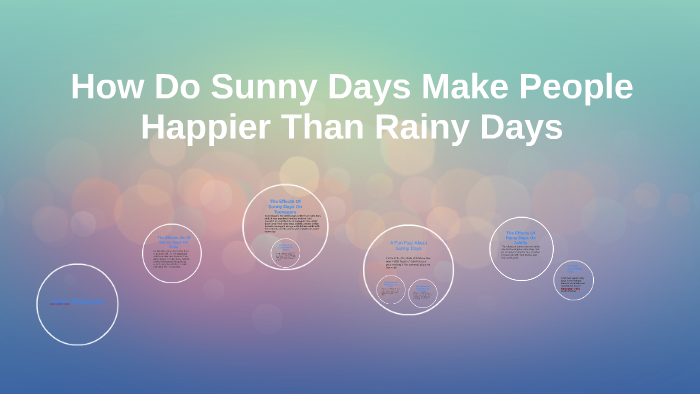 How Do Sunny Days Make People Happier Than Rainy Days by Hillary Childs ...