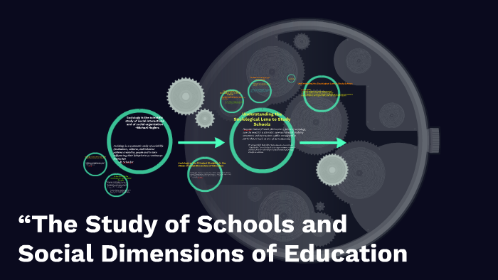 “The Study of Schools and Social Dimensions of Education by jerson ...