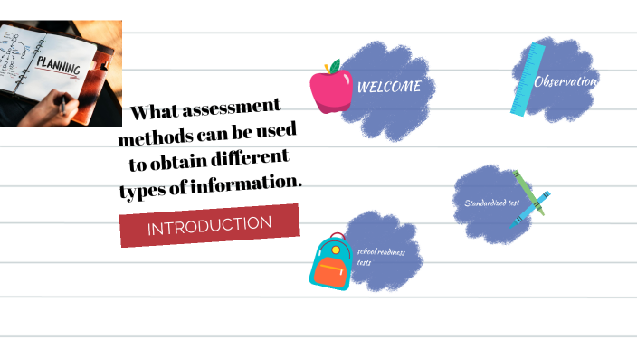 what assessment methods can be used to obtain different types of ...