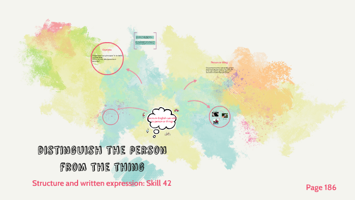 distinguish the person from the thing by Diana Ramos on Prezi