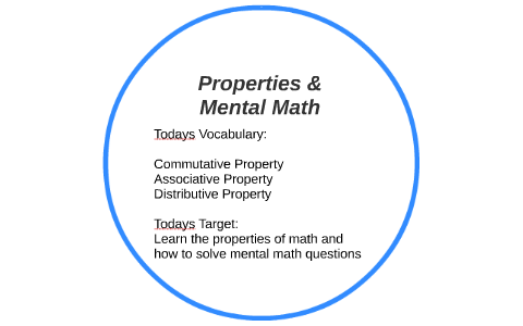 Properties & Mental Math by Hassan Abouelala on Prezi