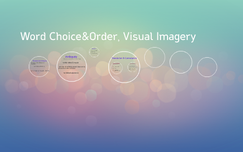 Word Choice&Order, Visual Imagery by Jia Kim on Prezi