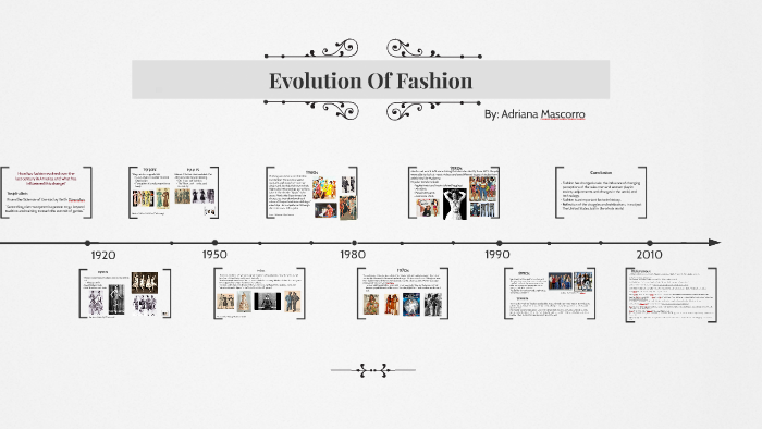 Evolution of Fashion over the Past Century by Adriana Mascorro