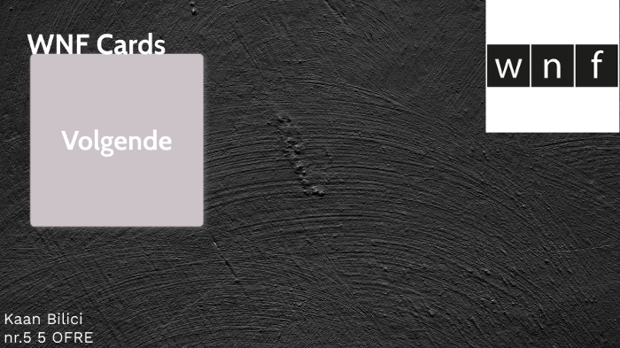 WNF CARDS by kaan b on Prezi