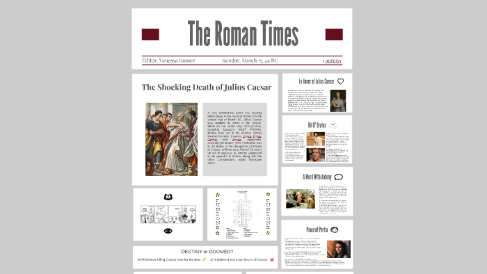 Julius Caesar: DEAD! by Vanessa Gomez on Prezi