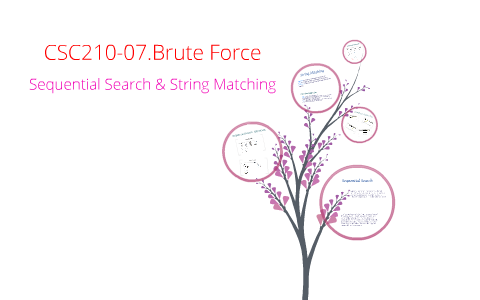 CSC210-07. Brute Force: Sequential Search and String Matching by ...