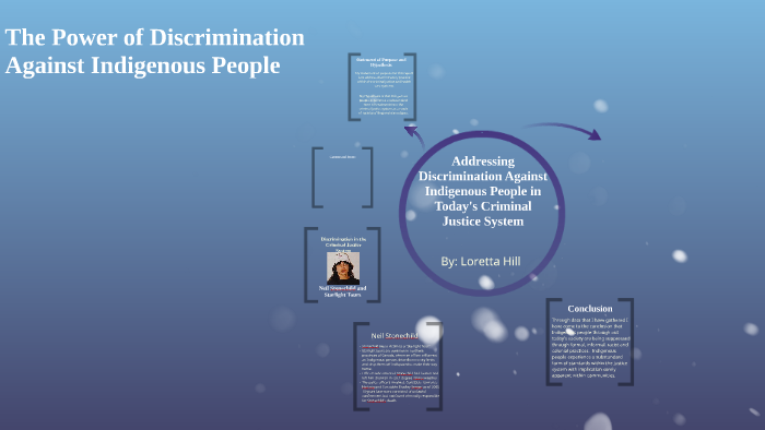 Discrimination Against Indigenous People in Today's Society by Loretta ...
