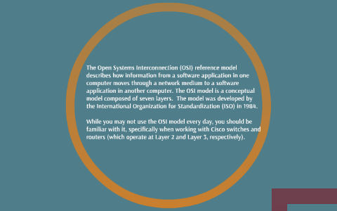 The Open Systems Interconnection (OSI) reference model descr by Quincy ...