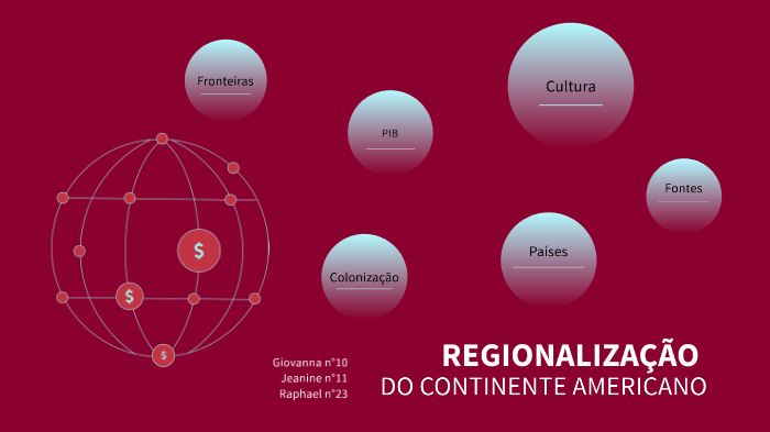 Regionalização do Continente americano by Jeanine França on Prezi