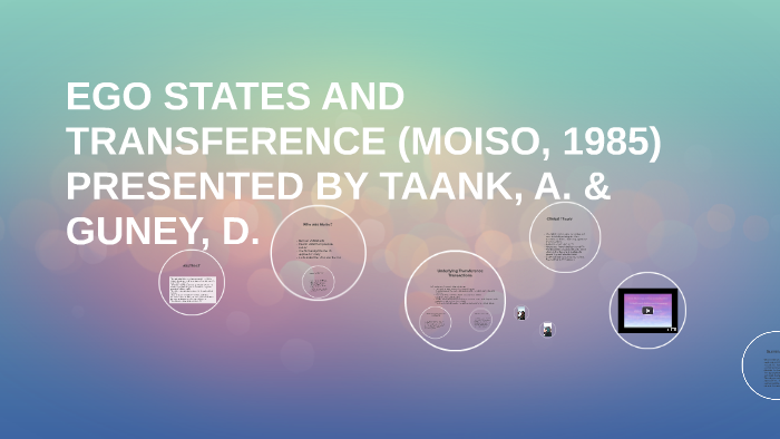 EGO STATES AND TRANSFERENCE (MOISO, 1985) by adriana taank on Prezi