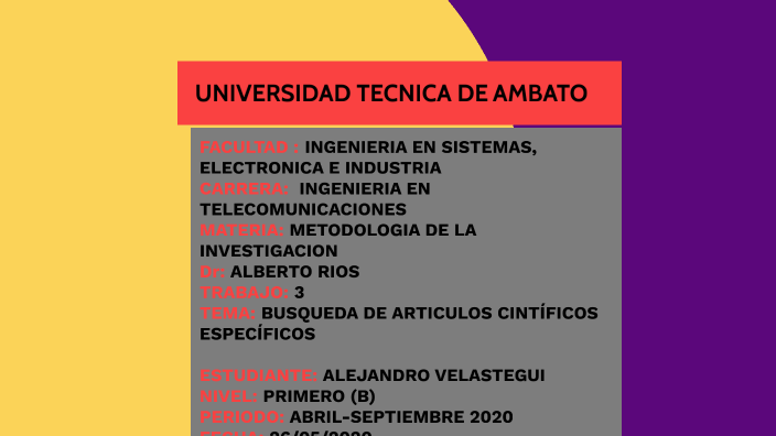 ARTÍCULOS CIENTÍFICOS DEFINIDOS by alejandro velastegui on Prezi