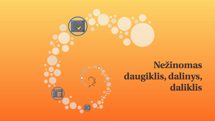 Nežinomas daugiklis, dalinys, daliklis by Aušra Jokubauskaitė on Prezi