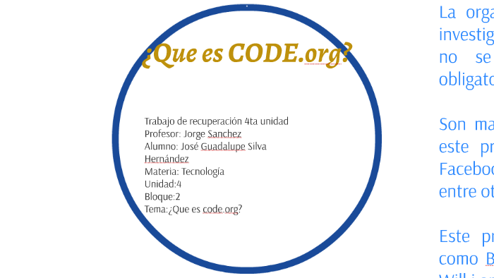 ¿Que es CODE.org? by Jose Silva Hernandez
