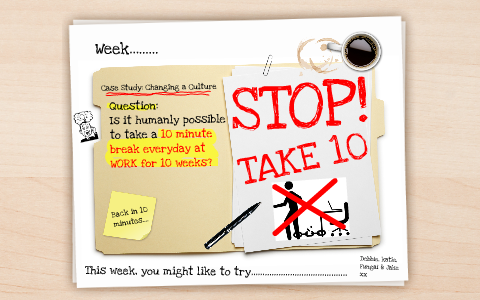 Take 10 Poster by week by Deborah Perry on Prezi