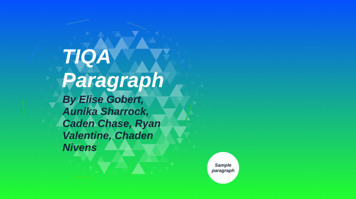 Tiqa-Tiqa-C Paragraph Teaching by Elise Gobert on Prezi