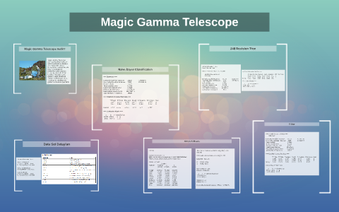Magic Gamma Telescope by Ilhami Selamet on Prezi