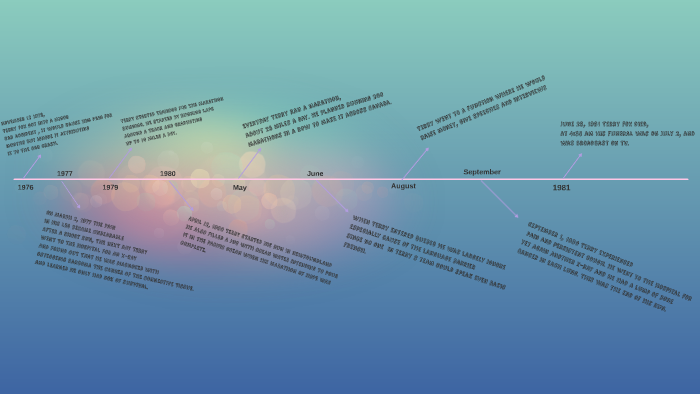 Terry Fox Timeline by anami patel