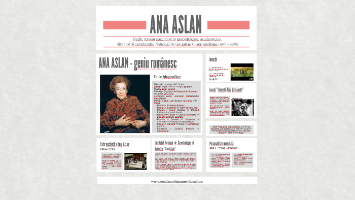 ANA ASLAN by andra oros on Prezi