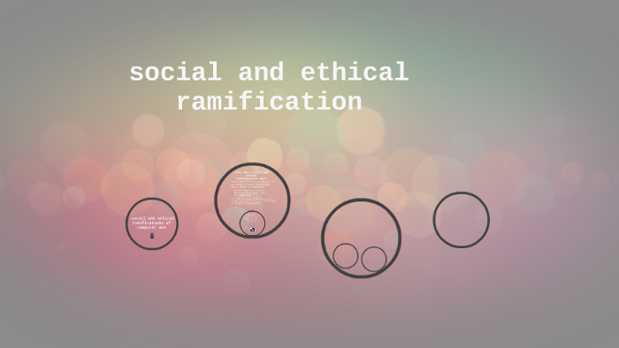 what is social and ethical ramifications of computer use? by lizbeth ...