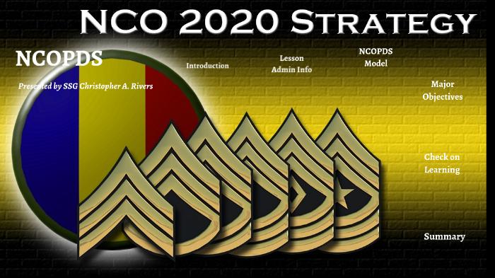 Noncommissioned Officer Professional Development System (NCOPDS) Model ...