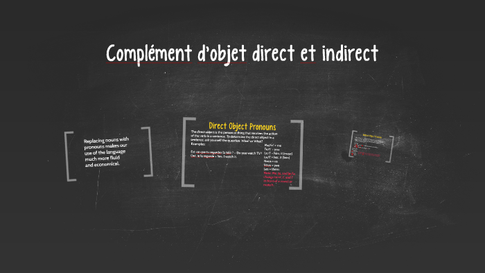 Complément d'objet direct et indirect!!! by Katerina Skorda on Prezi