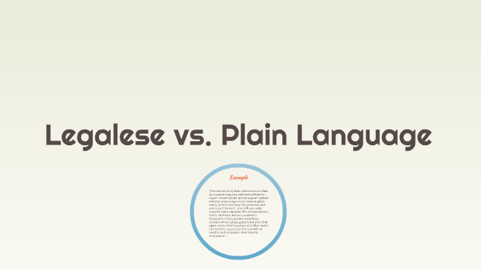 Legalese vs. Plain Language by on Prezi