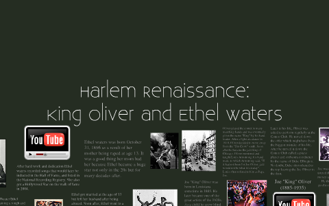 Harlem Renaissance with King Oliver and Ethel Waters by Alex Toston on ...