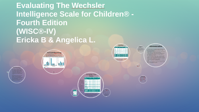 Wechsler Intelligence Scale for Children® - Fourth Edition by Ericka ...
