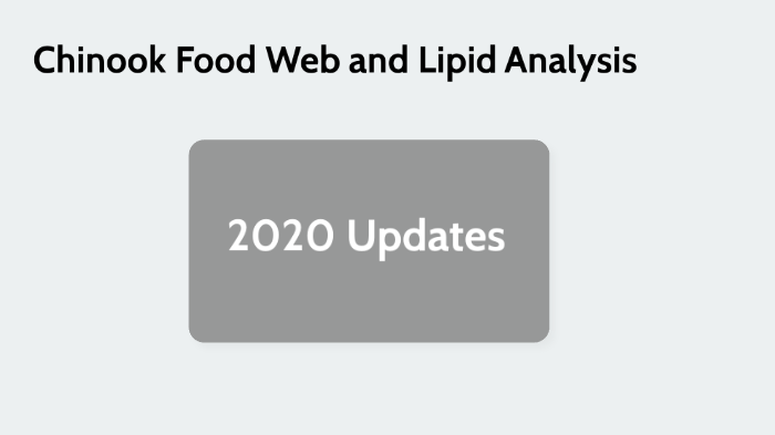 Chinook Food Web and Lipid Analysis 2020 Update by Jacob Lerner on Prezi