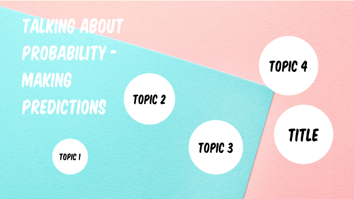 Talking about probability: Making predictions with WILL - MAY - MIGHT ...