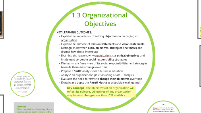 1.3 Organizational Objectives 2014 by Deborah Kelly on Prezi