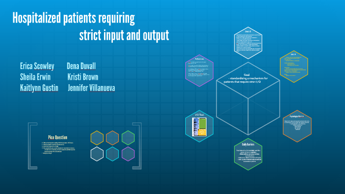 Hospitalized patients requiring strict input and output by Erica ...