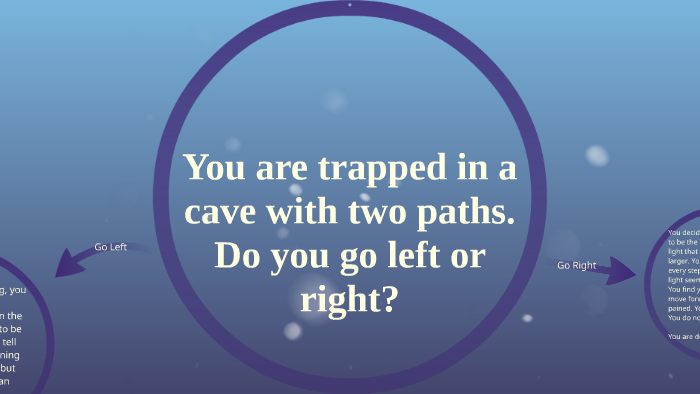 You are trapped in a cave with two paths by Ben Blackman on Prezi