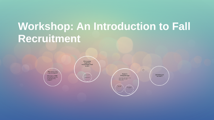 Workshop: An Introduction to Fall Recruitment by Emma Graham on Prezi