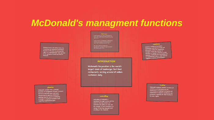 McDonald's managment functions by MOHAMMAD MAREI on Prezi