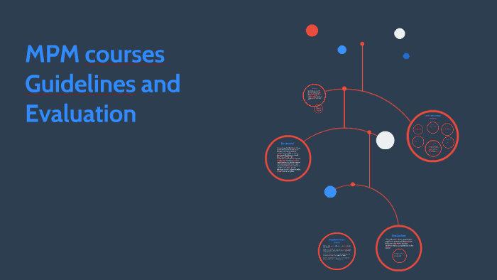 MPM courses guidelines and evaluation by Project Management on Prezi