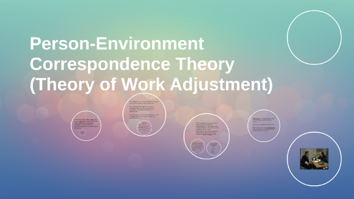 Person-Environment Correspondence Theory by Amy Cronin on Prezi