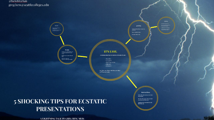 5 SHOCKING TIPS FOR ECSTATIC PRESENTATIONS by Greg Bem on Prezi