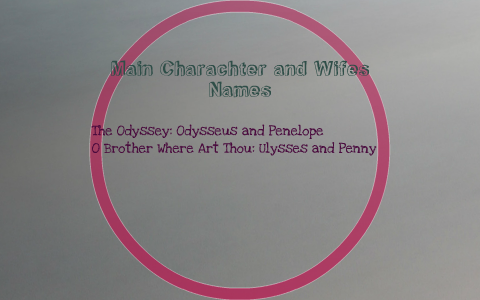 "The Odyssey" and "O Brother, Where Art Thou" by Katie Vobach on Prezi