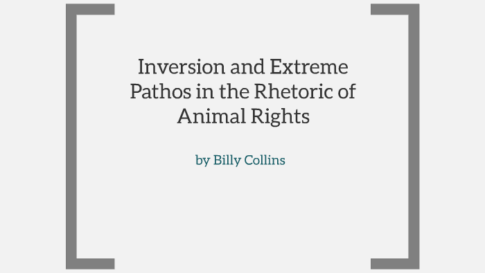 Inversion and Extreme Pathos in Animal Rights Writing by William ...