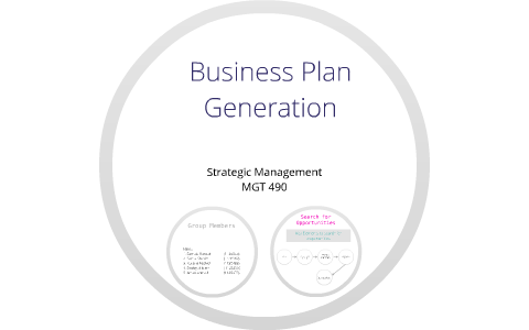 Business Plan Generation by on Prezi