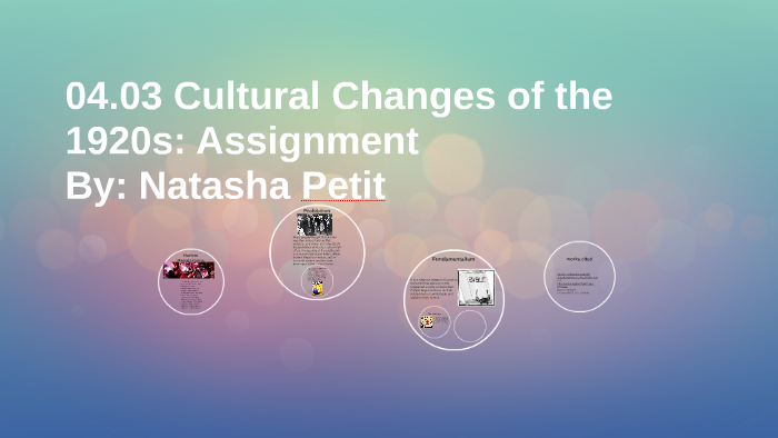04.03 Cultural Changes of the 1920s: Assignment by Natasha Petit on Prezi