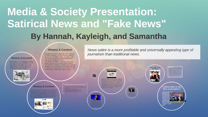 Media & Society Presentation: Satirical News and "Fake News" by ...
