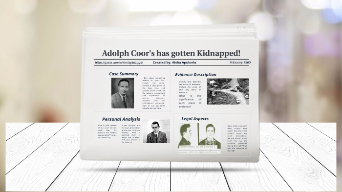 Coors Kidnapping by Aisha Apolonio on Prezi