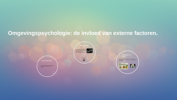 Omgevingspsychologie: de invloed van externe factoren. by Emma Aladin ...
