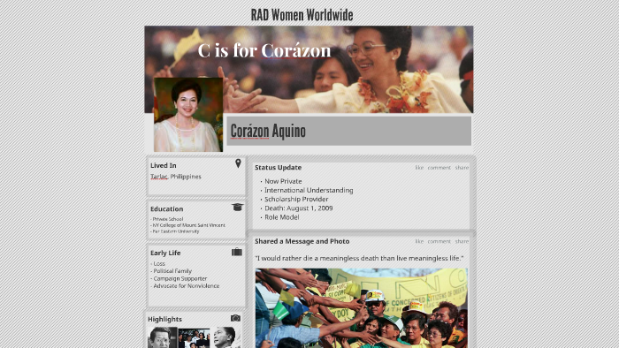 Corazon Aquino by Connie-Rose Pangan on Prezi